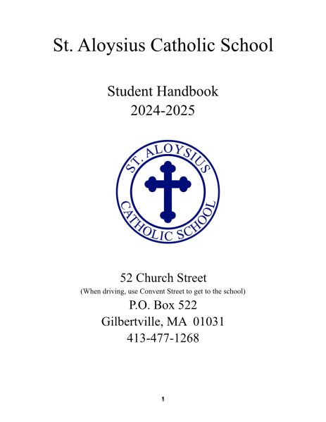 Student Handbook - St. Aloysius Catholic School